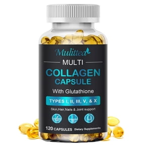 Toplux Multi Collagen Peptides Capsules 1800mg, Types I, II, III, V, X ...