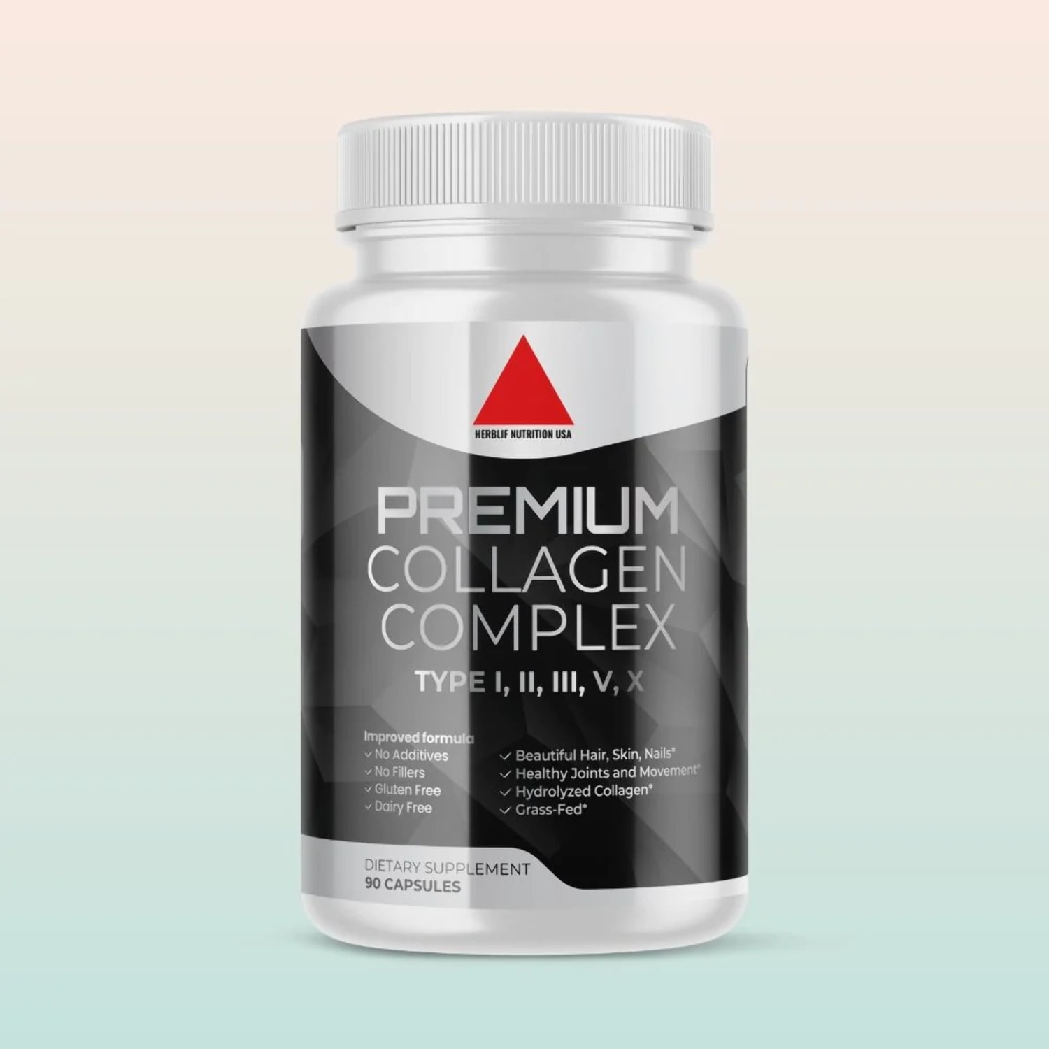 Multi Collagen Pills Hydrolyzed Collagen Peptides | 90 Capsules ...