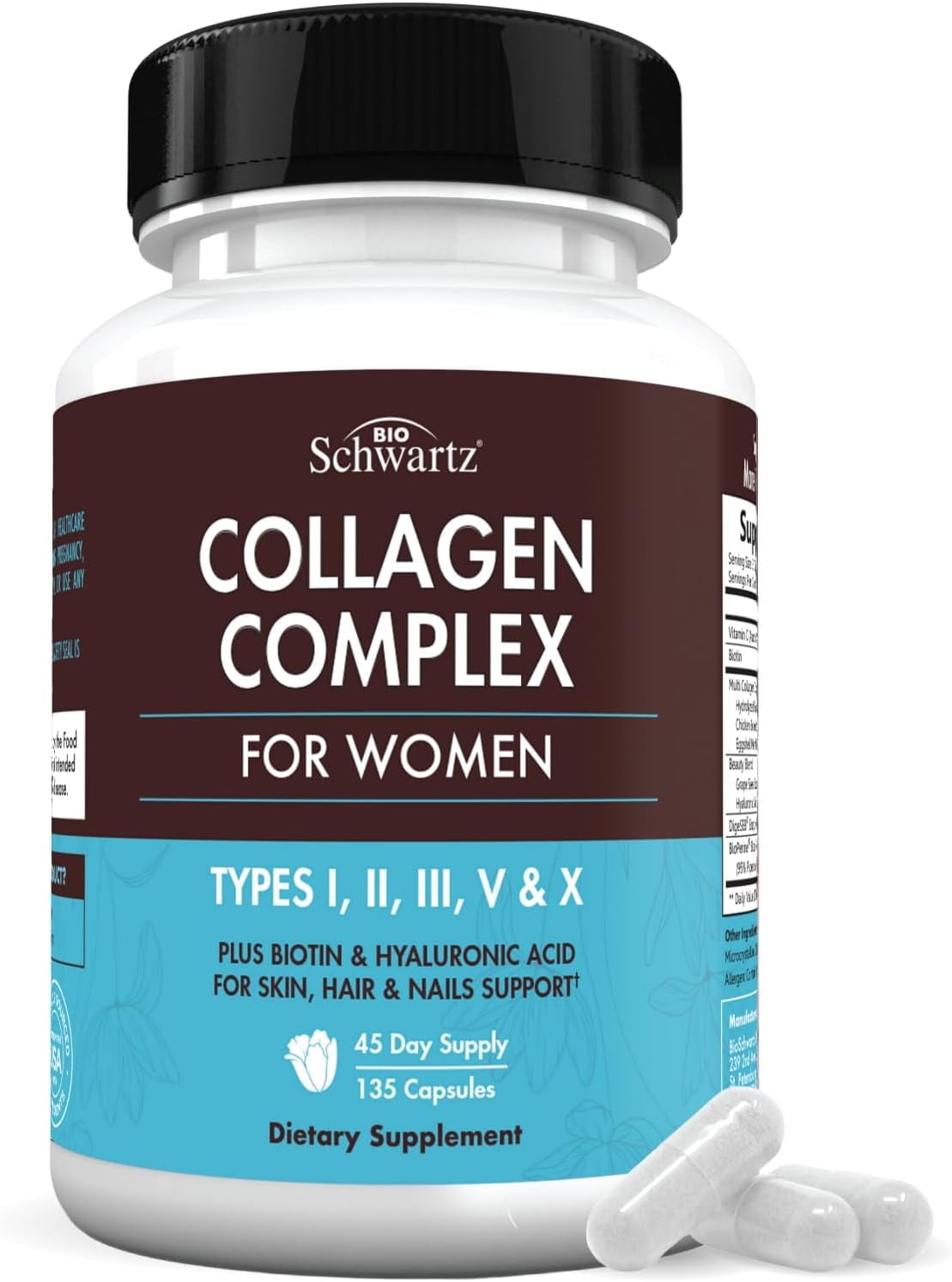 BioSchwartz Multi Collagen Capsules for Women with Vitamin C ...
