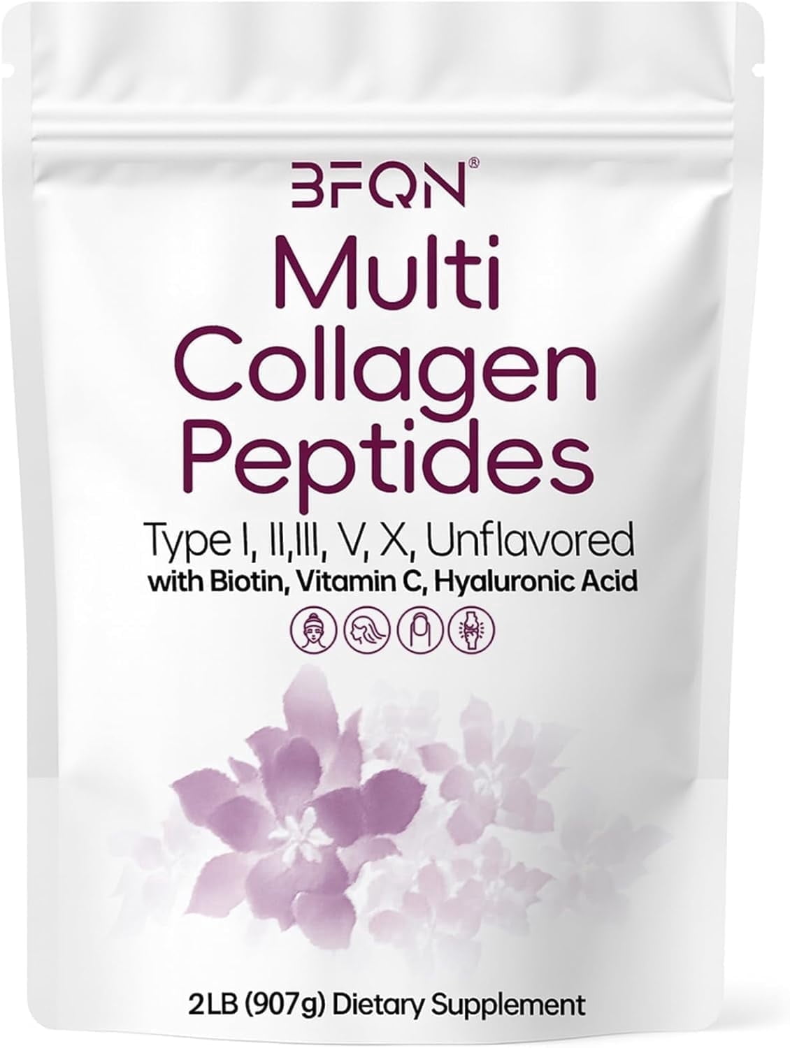 Multi Collagen Protein Powder, 2 Pounds – Type I, II, III, V, X ...