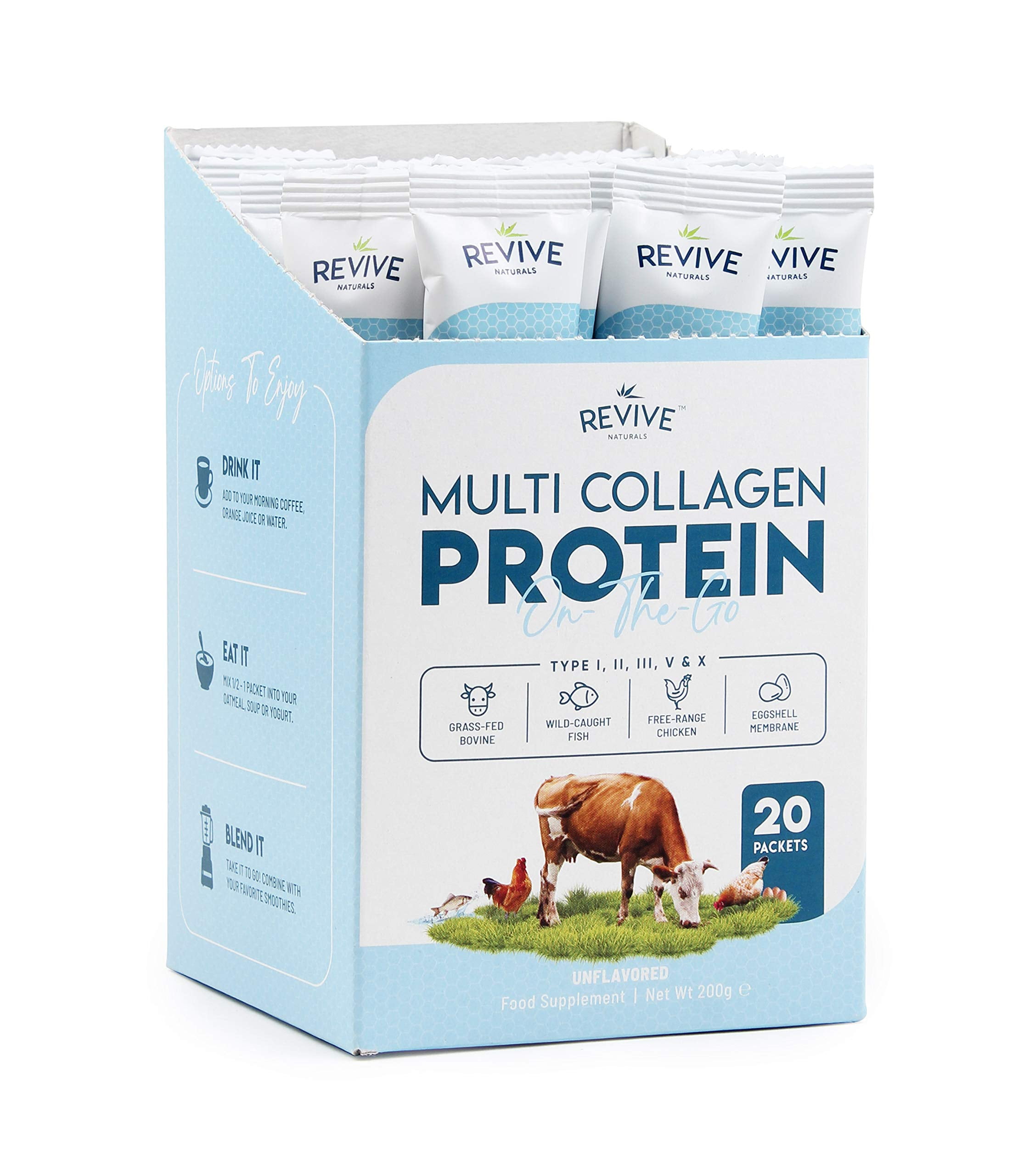 Multi Collagen Protein Powder Packets - Types I, II, III, V & X ...