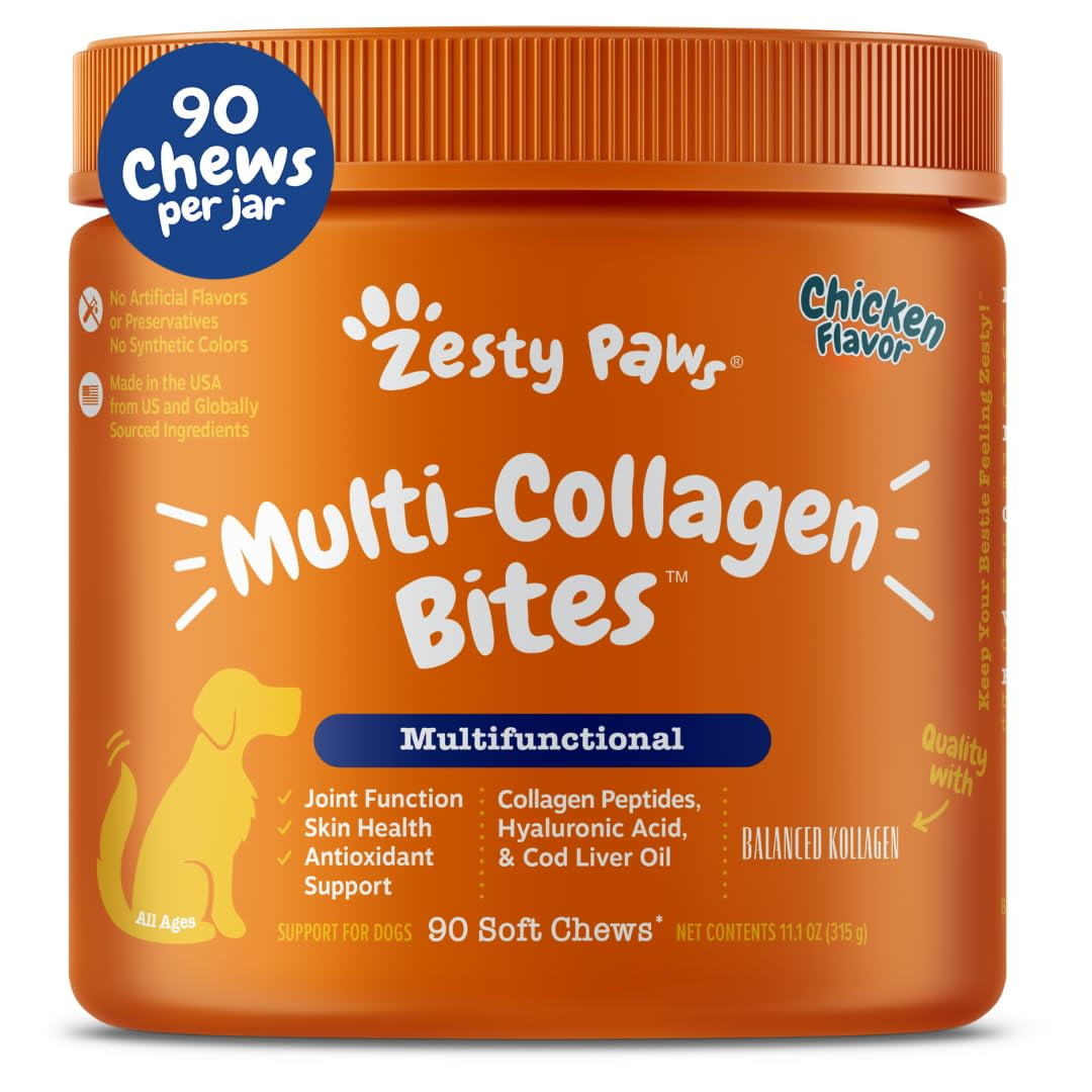 Multi Collagen Soft Chews For Dogs - For Hip, Joint & Cartilage Support ...