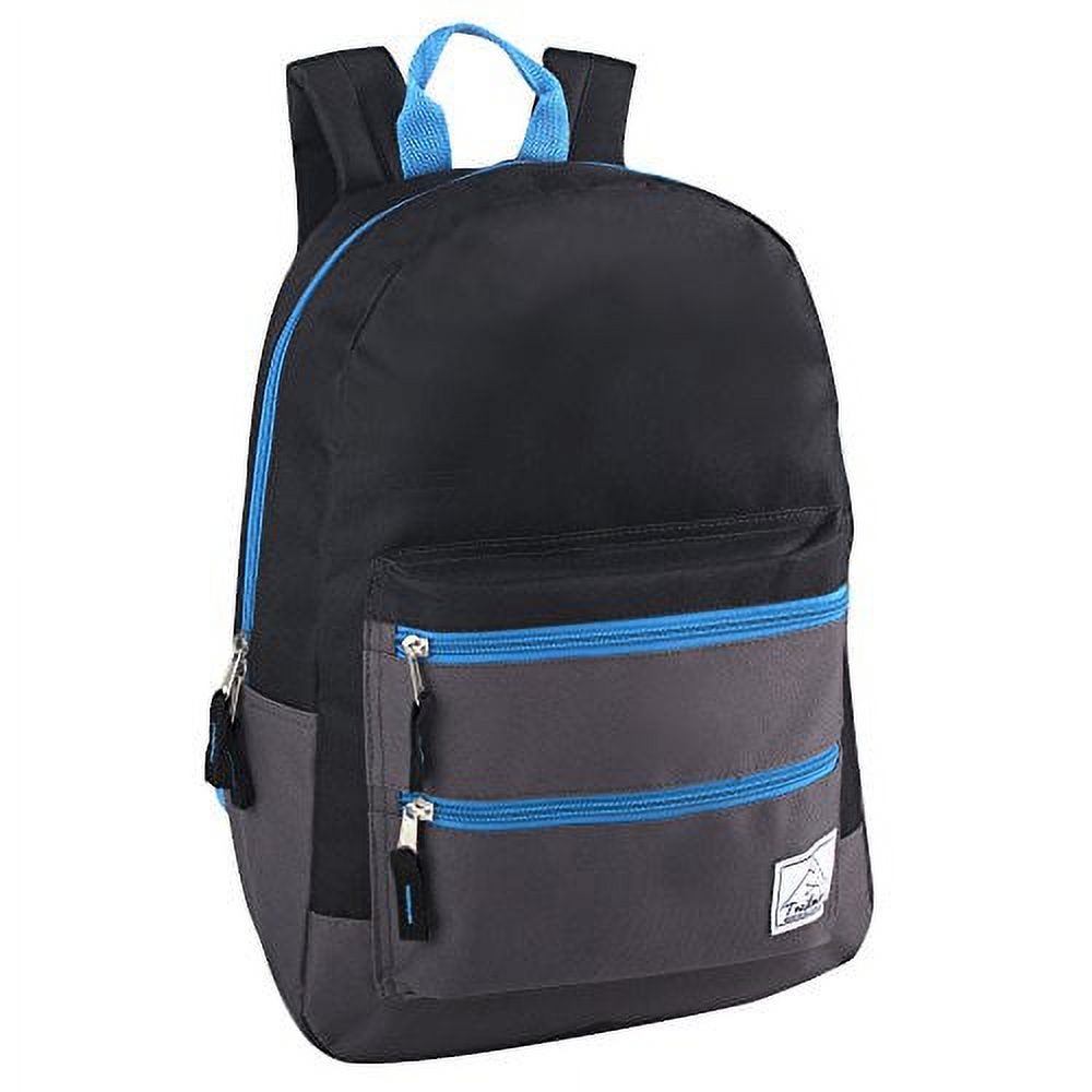 Multi-Color Back Pack with Adjustable Padded Shoulder (Black) - Walmart.com