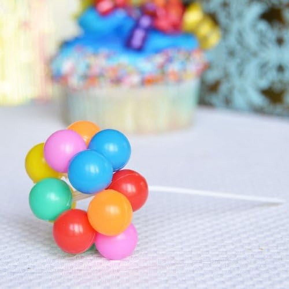 Multi Color Balloon Bouquet Cluster/Single Birthday Balloon Pick Cake ...