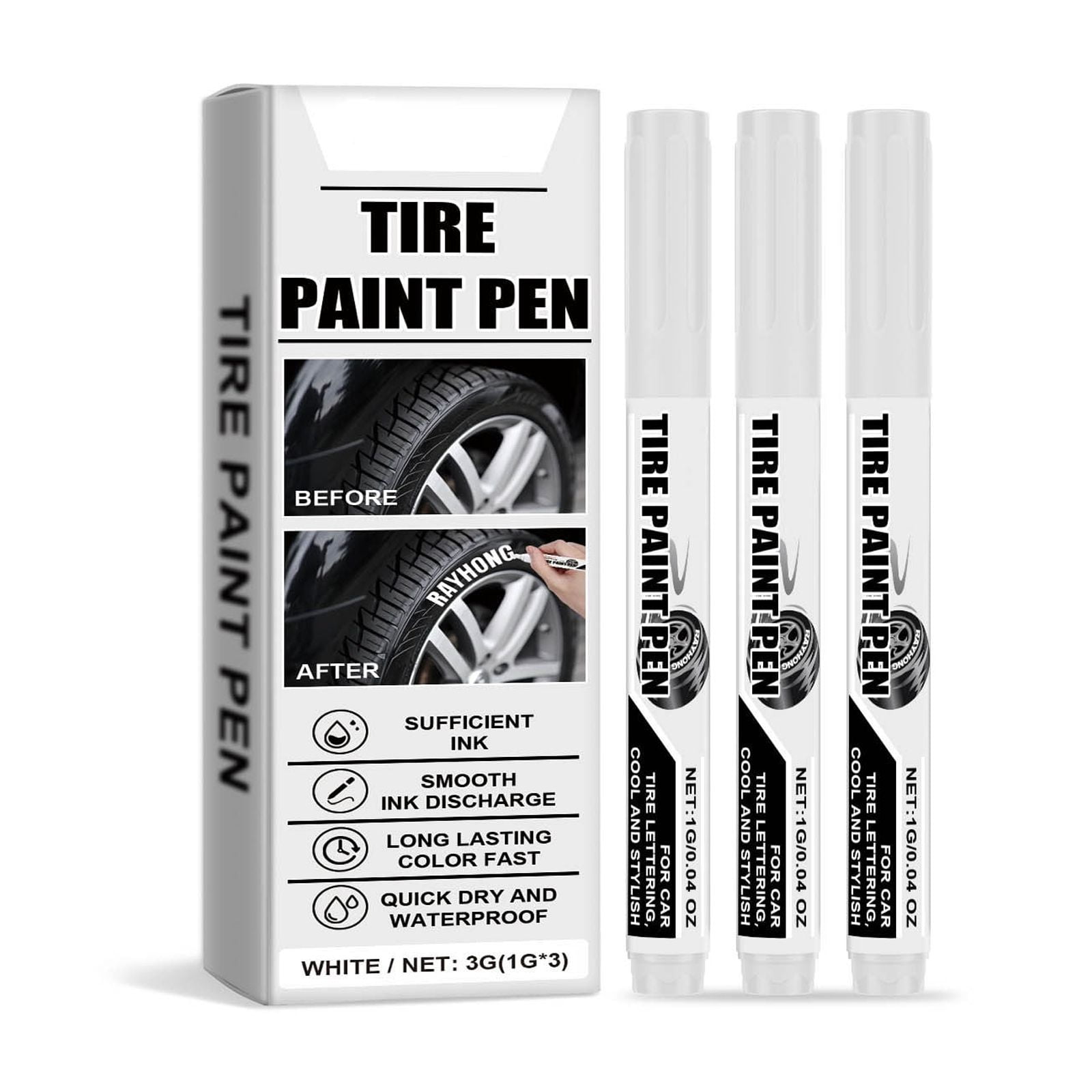 Multi-Color Car Tire Paint Pens For Diy Marking And Creative Coloring ...