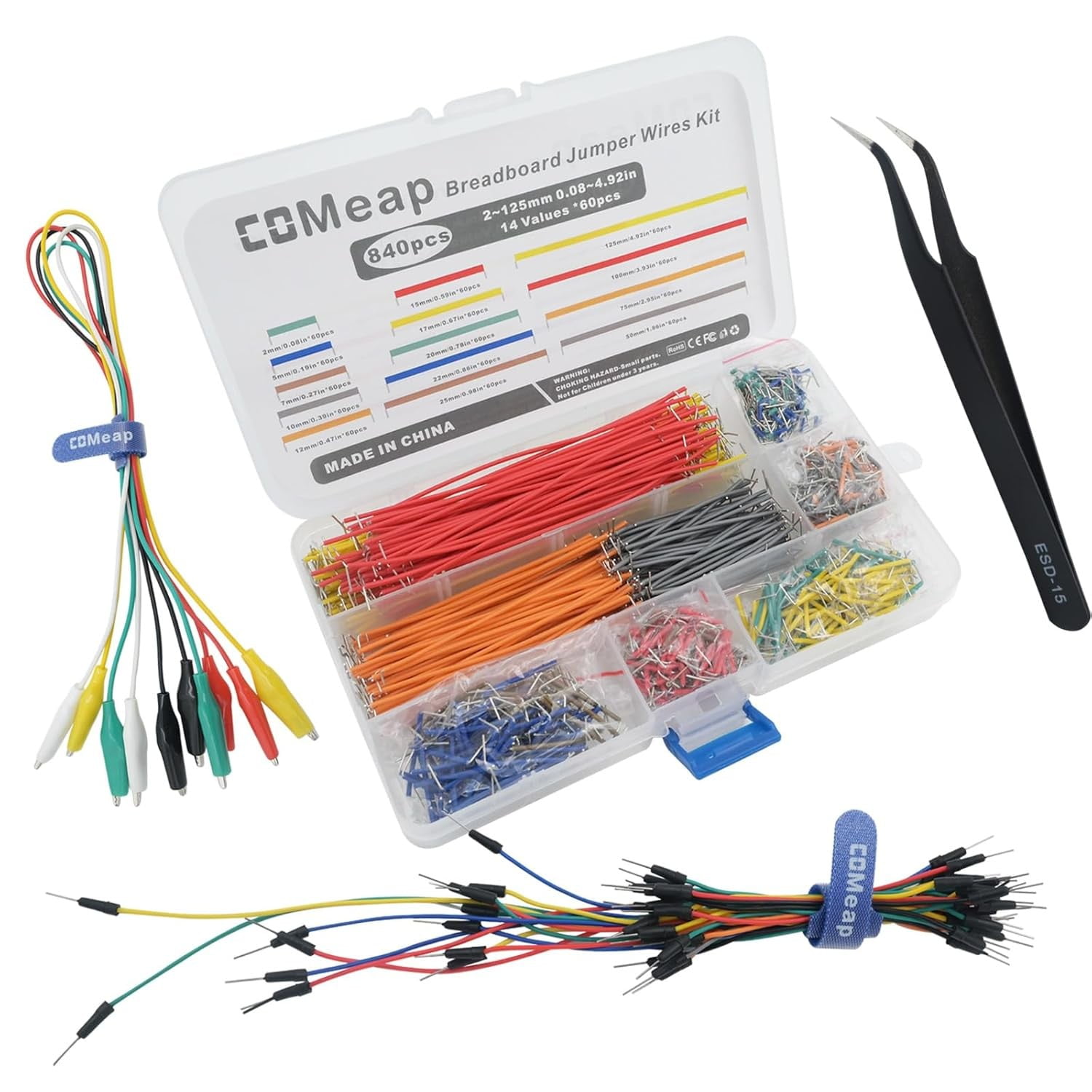 Multi Color For Jumper Wires with For Alligator Clips for Electronics ...