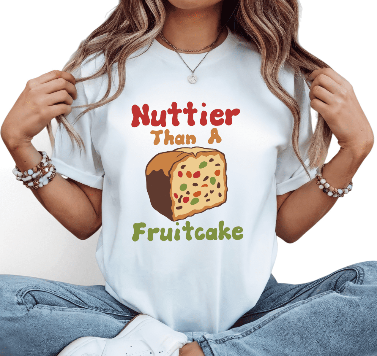 Multi Color Fruitcake Meme Print Nuttier Than A Fruitcake Tshirt Single ...