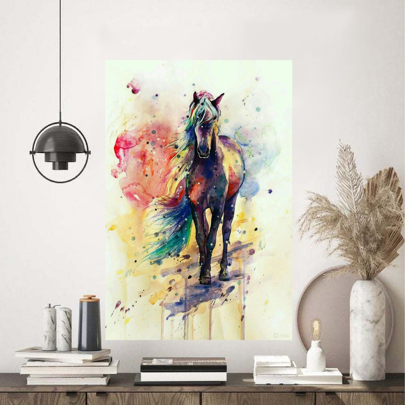Multi Color Horse Pop Art Print Poster Horse Poster 24 x 36 Inch Poster ...