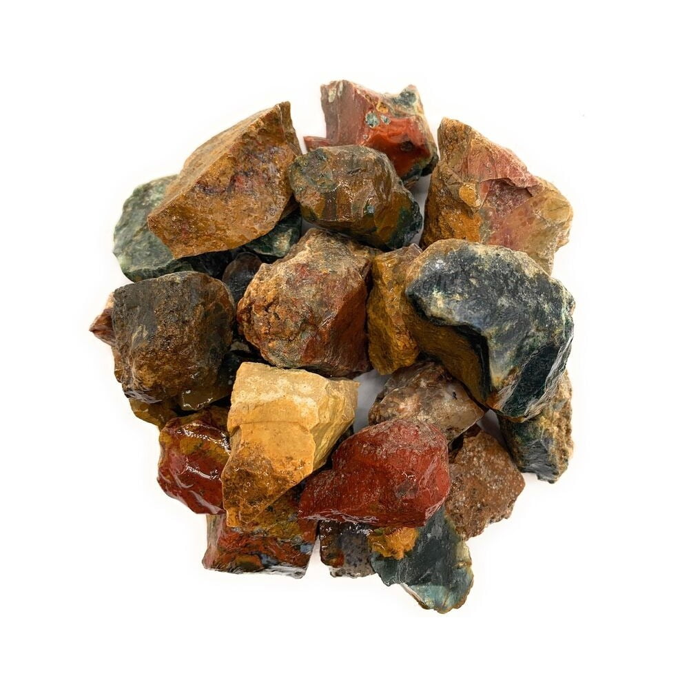 Multi-Color Jasper - Rough Rocks for Tumbling - Dispelling Fear and ...