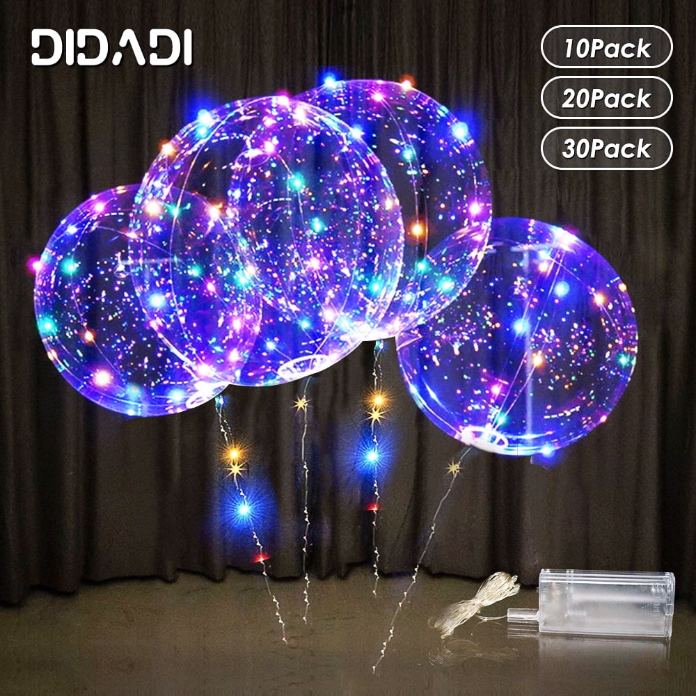 Multi Color LED Balloon DIDADI 10 Pack Light up Party Balloons for ...