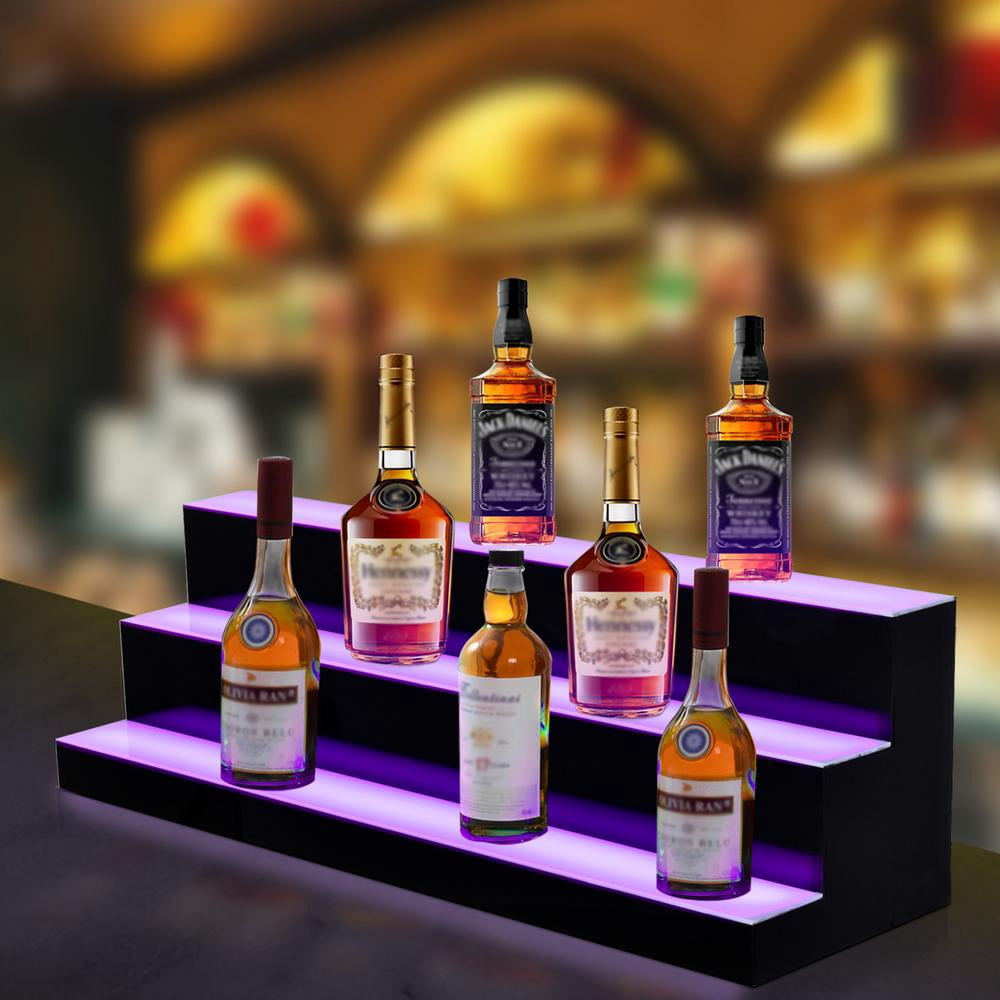 Multi-Color LED Liquor Bottle Display Stand with Remote for Home or ...