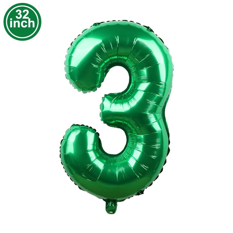 Multi Color Large Numbers 3 Balloon 32Inch 1 2 3 4 5 6 7 8 9 Birthday ...
