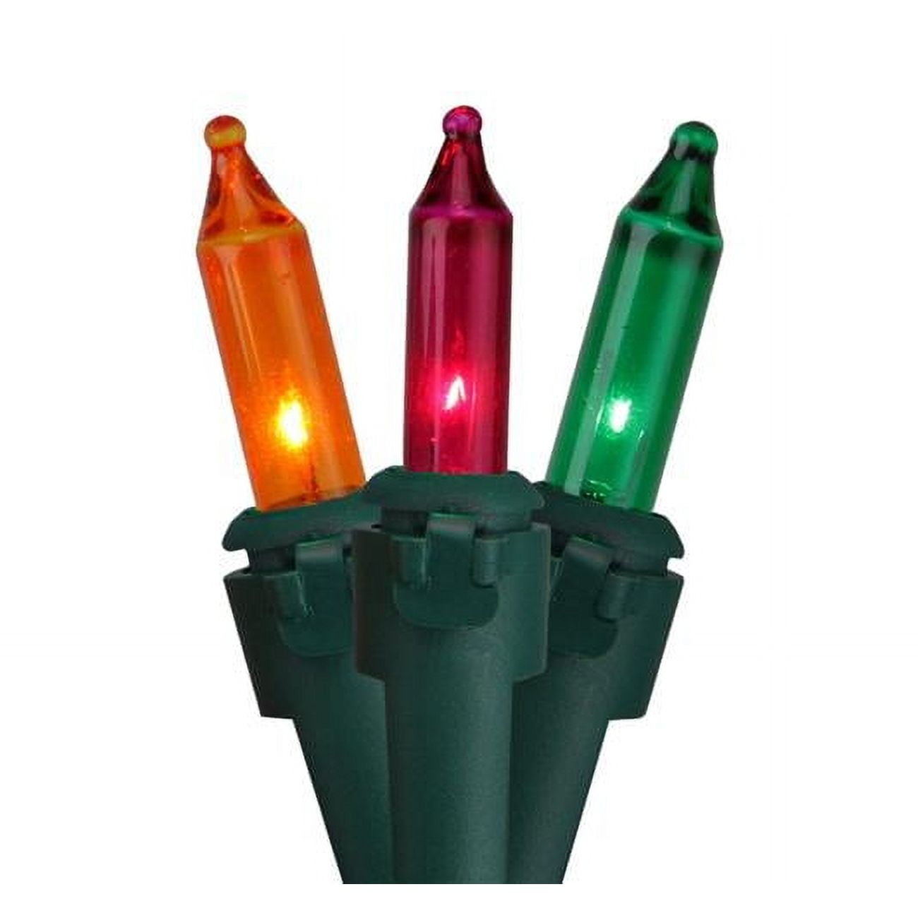 Multi-Color Mini Mardi-Gras Light Set 10 ft. Green Wire - 50 Count ...