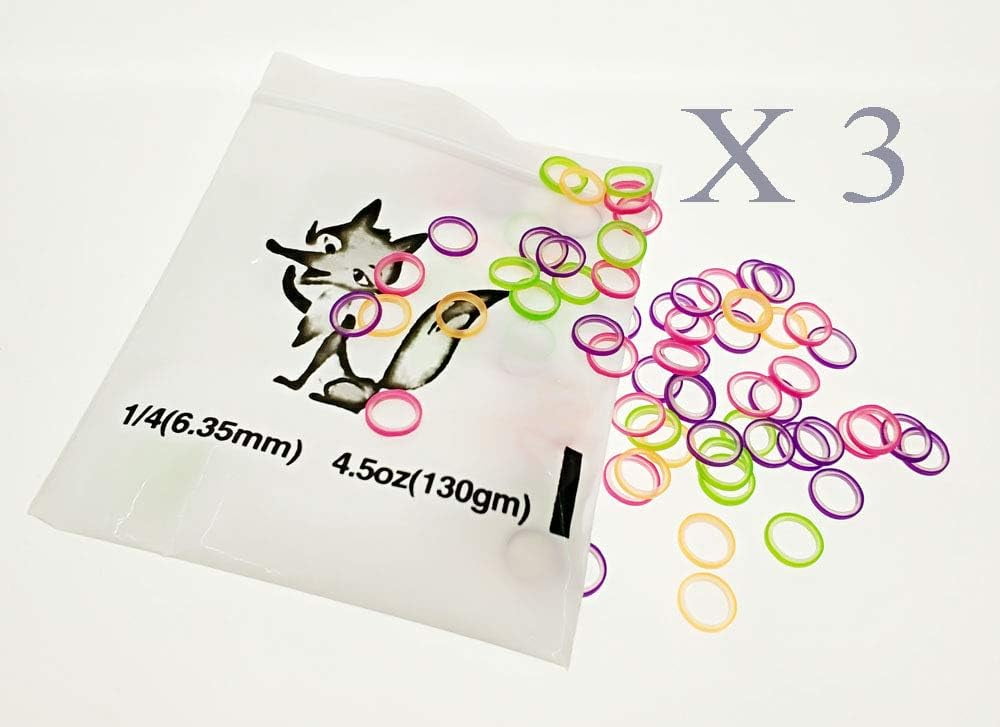 Multi Color Orthodontic Bands 1/4 Inch 4.5oz Neon Heavy Force Dental ...