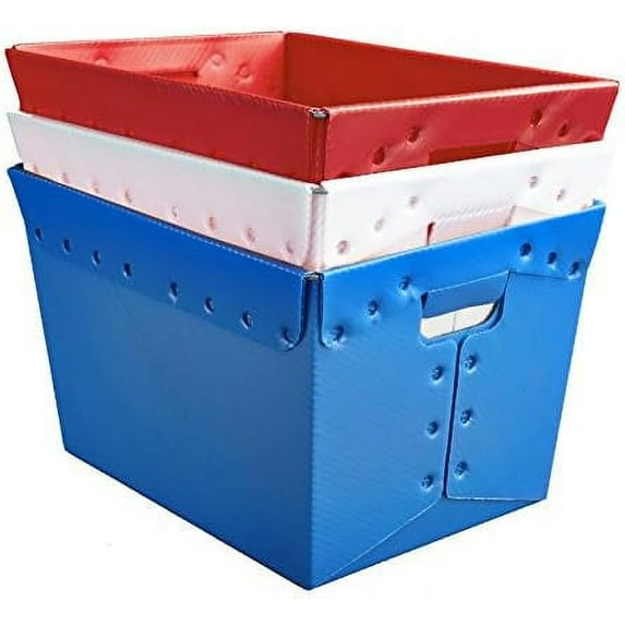 Multi Color Plastic Storage Totes and Stackable Storage Bins - Strength ...