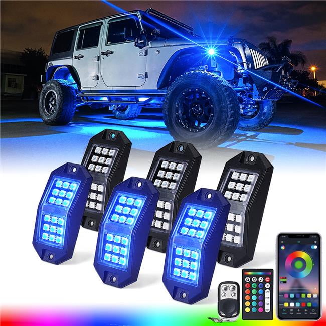 Multi-Color RGB-W LED Rock Lights, Discovery Plus Series - 6 Piece ...