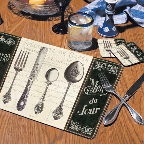 Multi-Color Rectangle Set of 4 Hardboard Placemats - Walmart.com