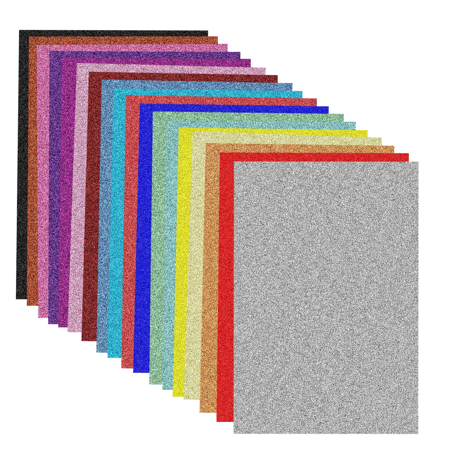 Multi Color Set Glitter Cardstock, A4 Size Sparkly Paper, Glitter Paper ...