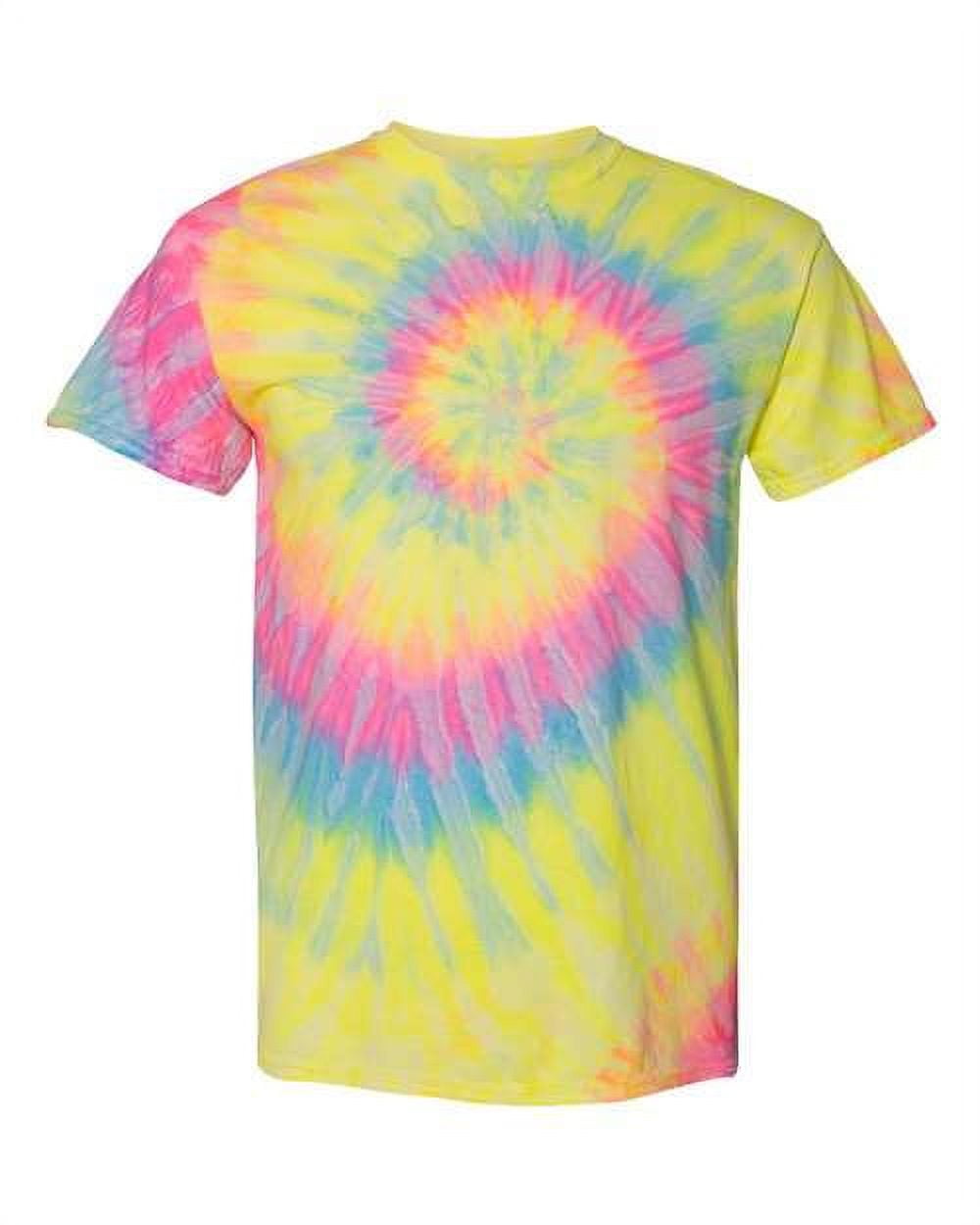 Multi-Color Spiral Tie-Dyed T-Shirt - Walmart.com