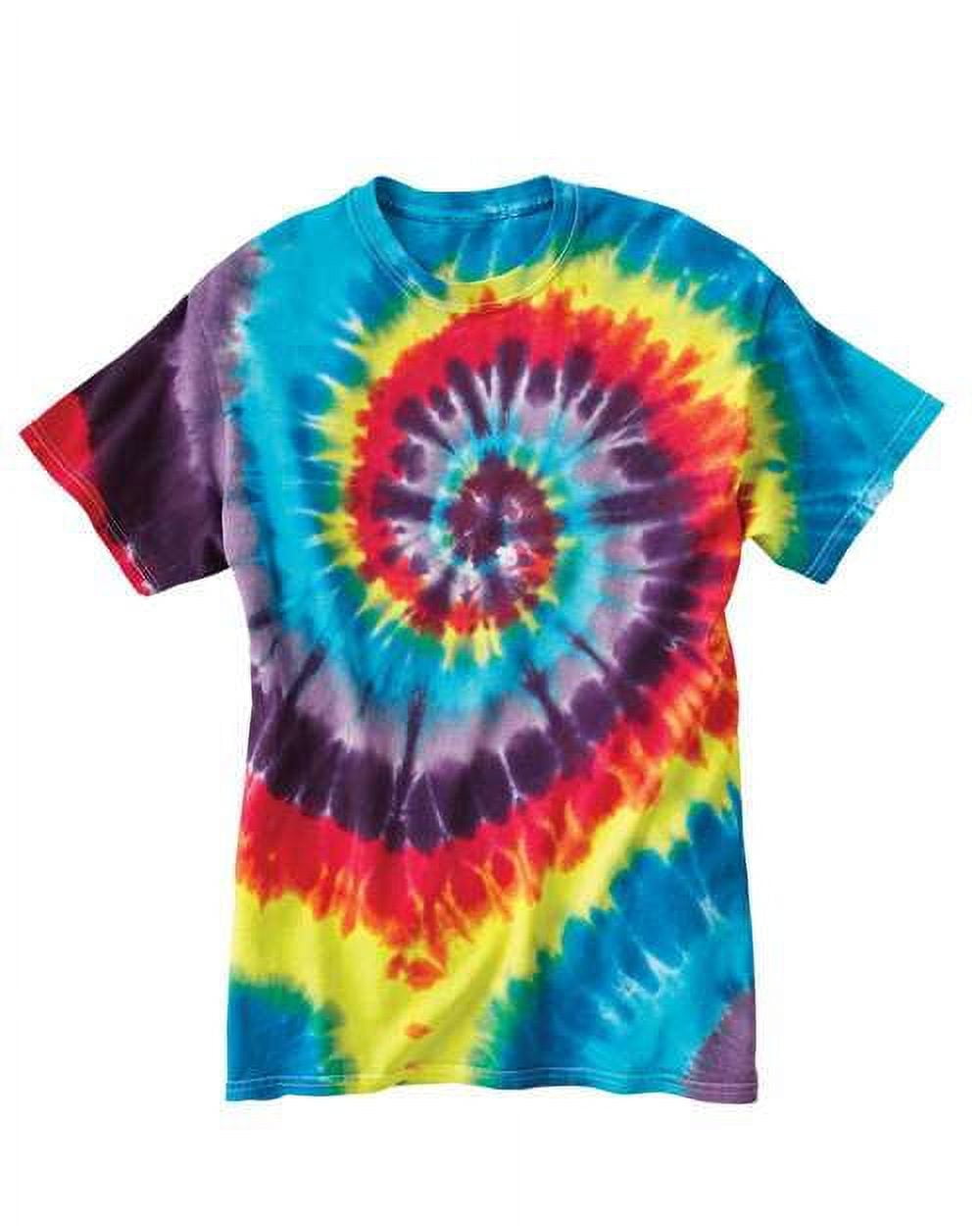 Multi-Color Spiral Tie-Dyed T-Shirt - Walmart.com