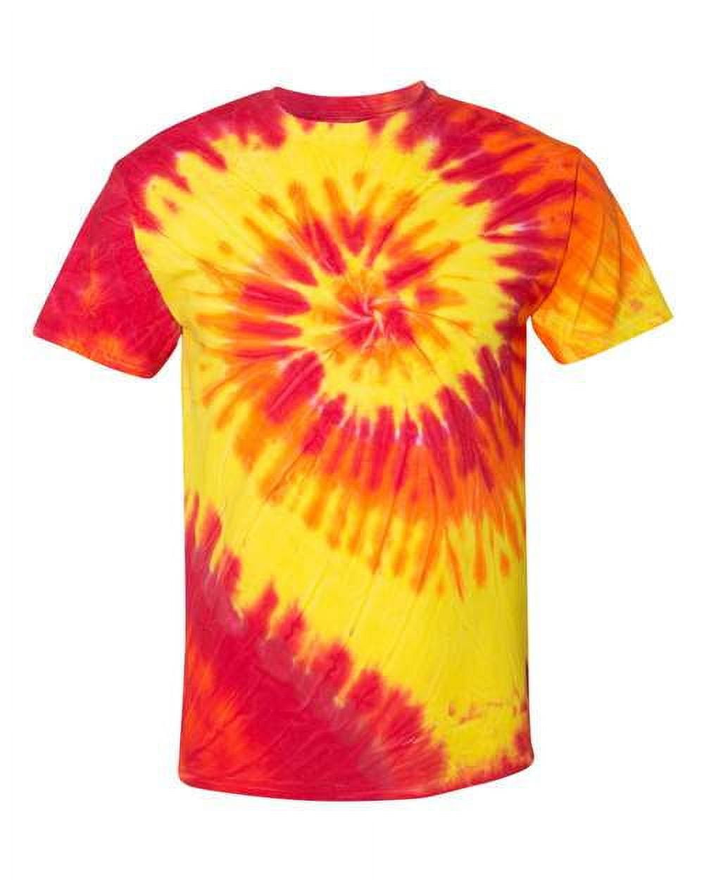 Multi-Color Spiral Tie-Dyed T-Shirt - Walmart.com