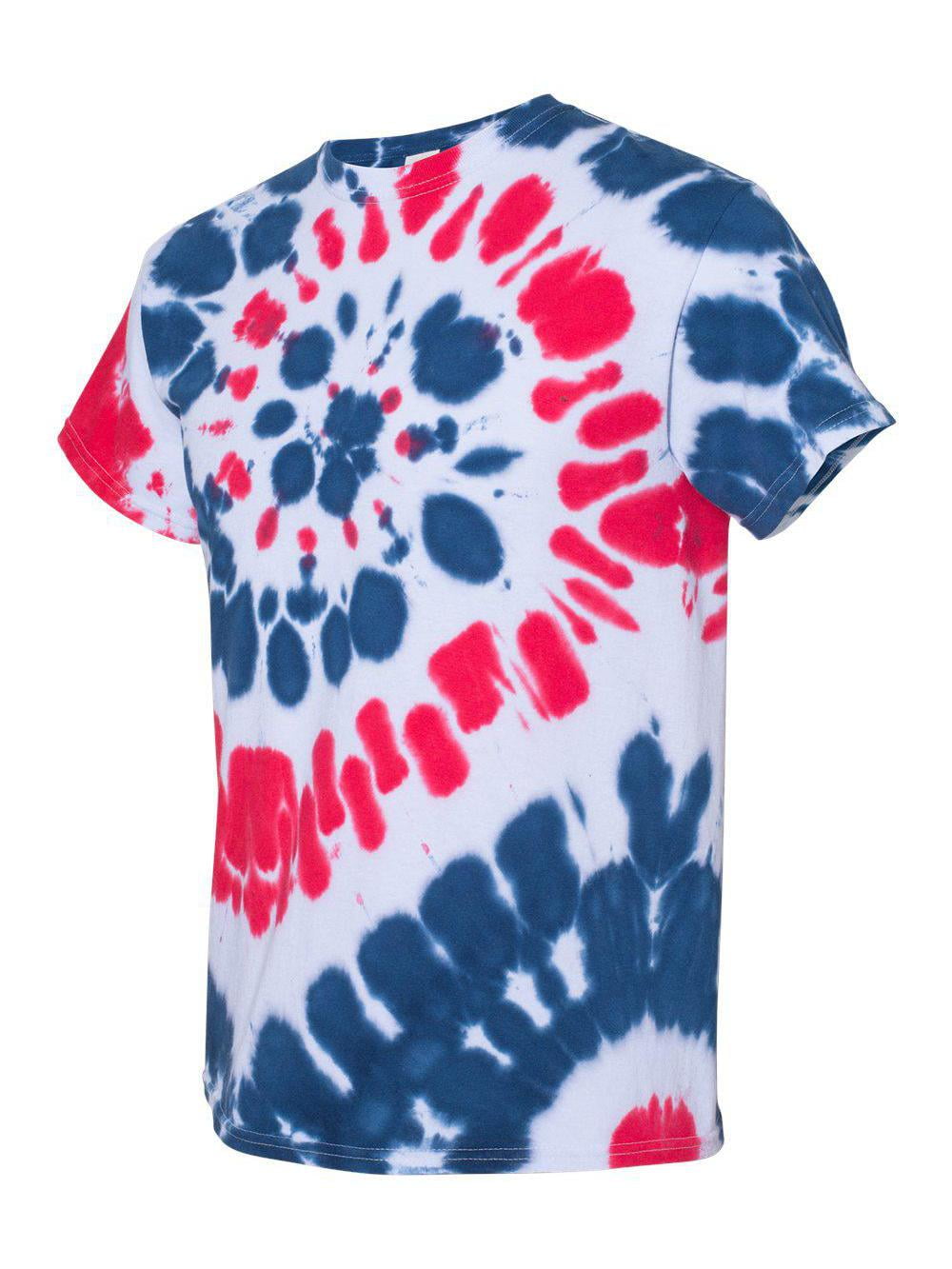 Multi-Color Spiral Tie-Dyed T-Shirt - Walmart.com