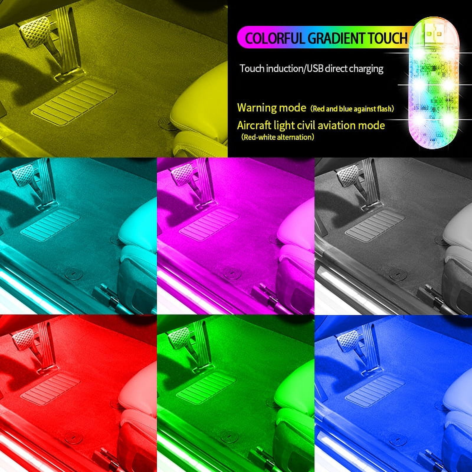 Multi Color - Upgrated Car LED Touch Light USB Direct Charging 200MA ...