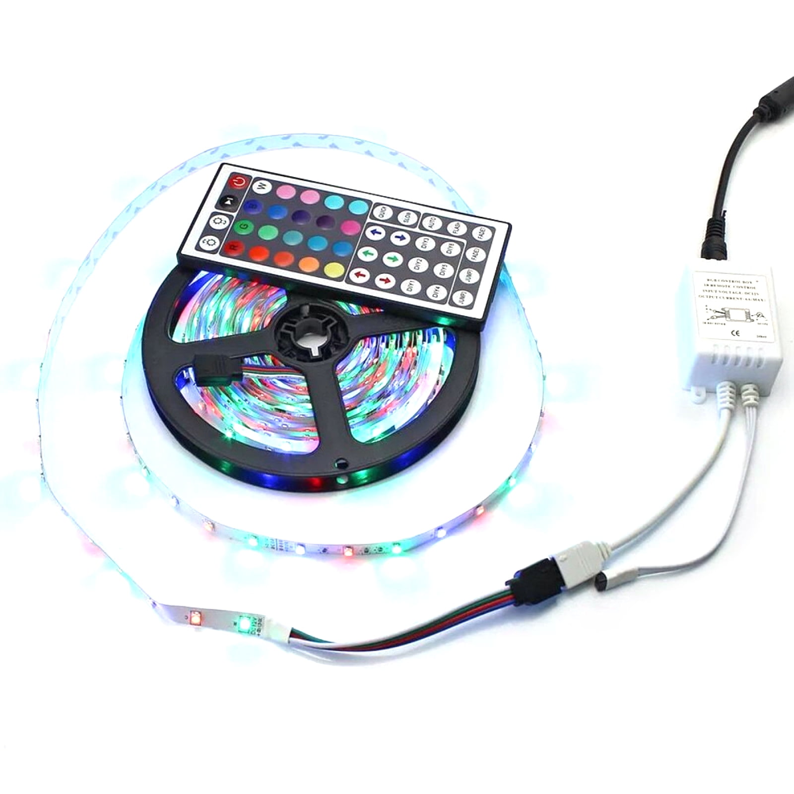 Multi-Colored 5050 RGB LED Strip Lights for Kitchen Cabinets, Bedrooms ...