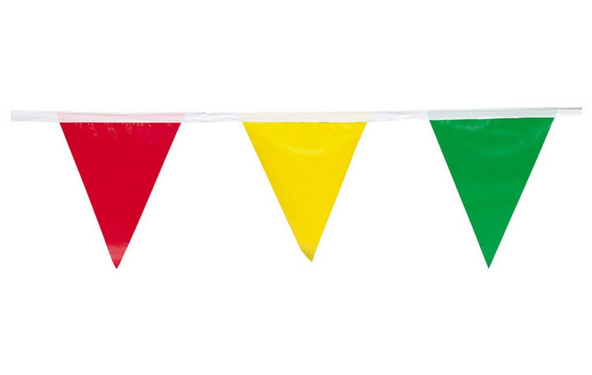 Multi Colored Pennant Flags 100' Strand 10 Strand Pack - Walmart.com