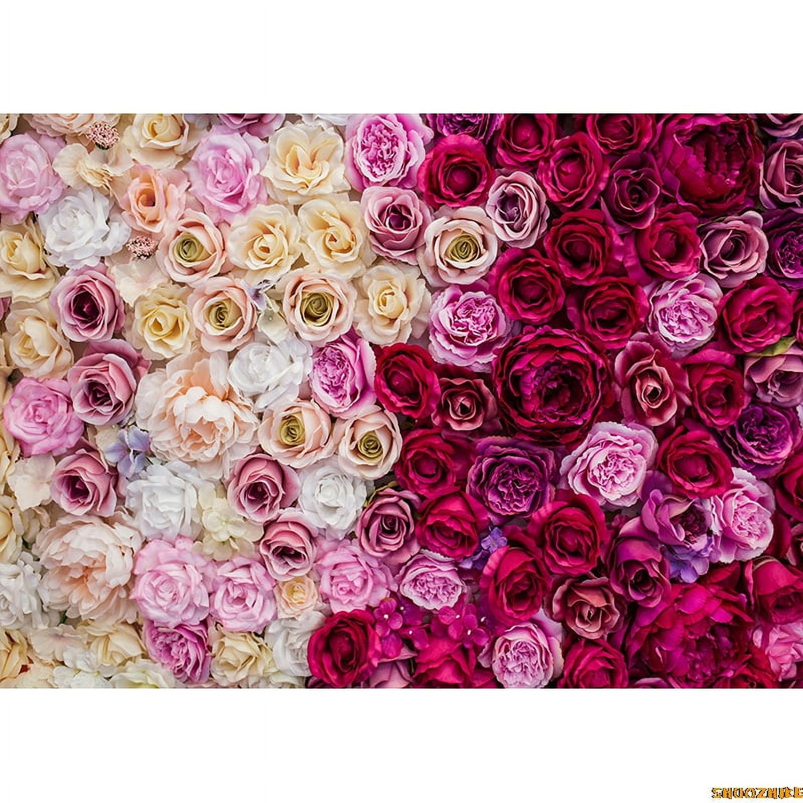 Multi Colors Pink Red Flowers Wall Photography Backdrops Valtine's Day ...