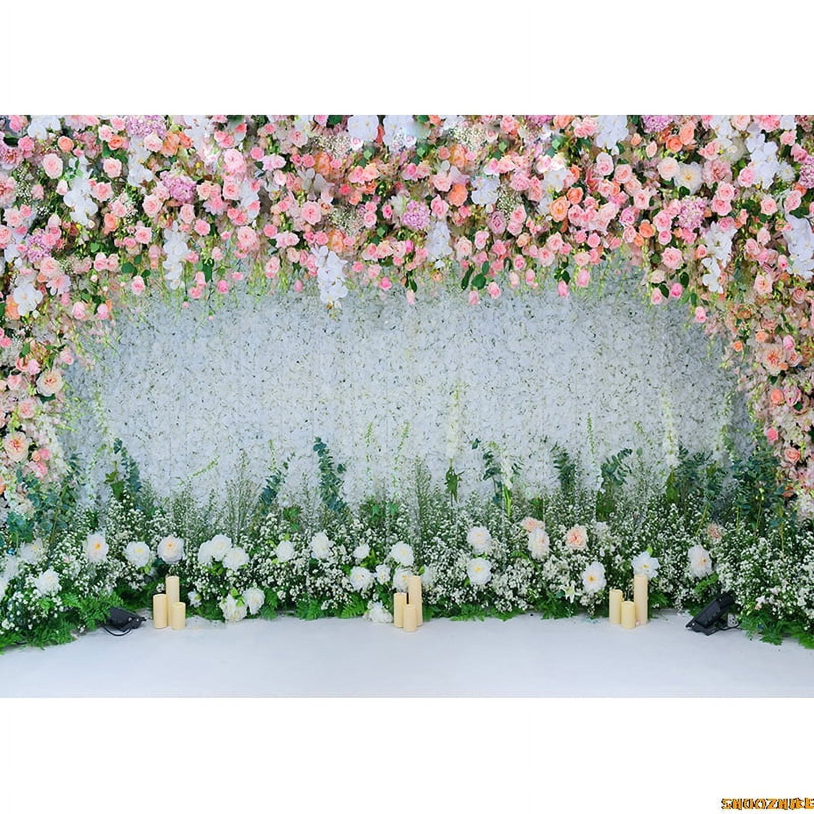Multi Colors Pink Red Flowers Wall Photography Backdrops Valtine's Day ...