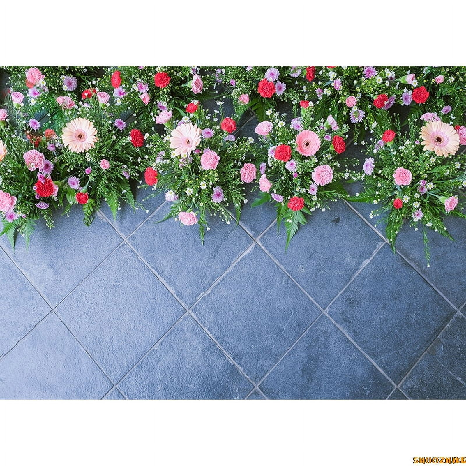 Multi Colors Pink Red Flowers Wall Photography Backdrops Valtine's Day ...