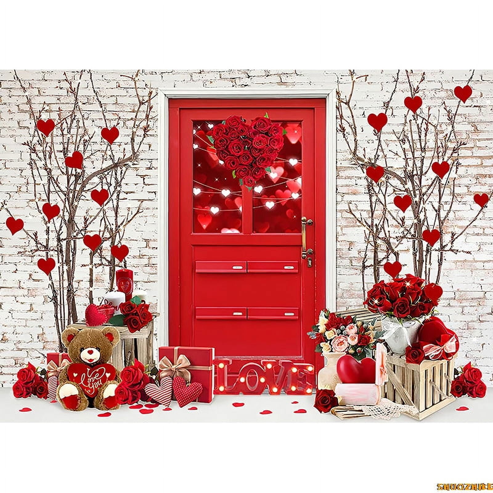 Multi Colors Pink Red Flowers Wall Photography Backdrops Valtine's Day ...