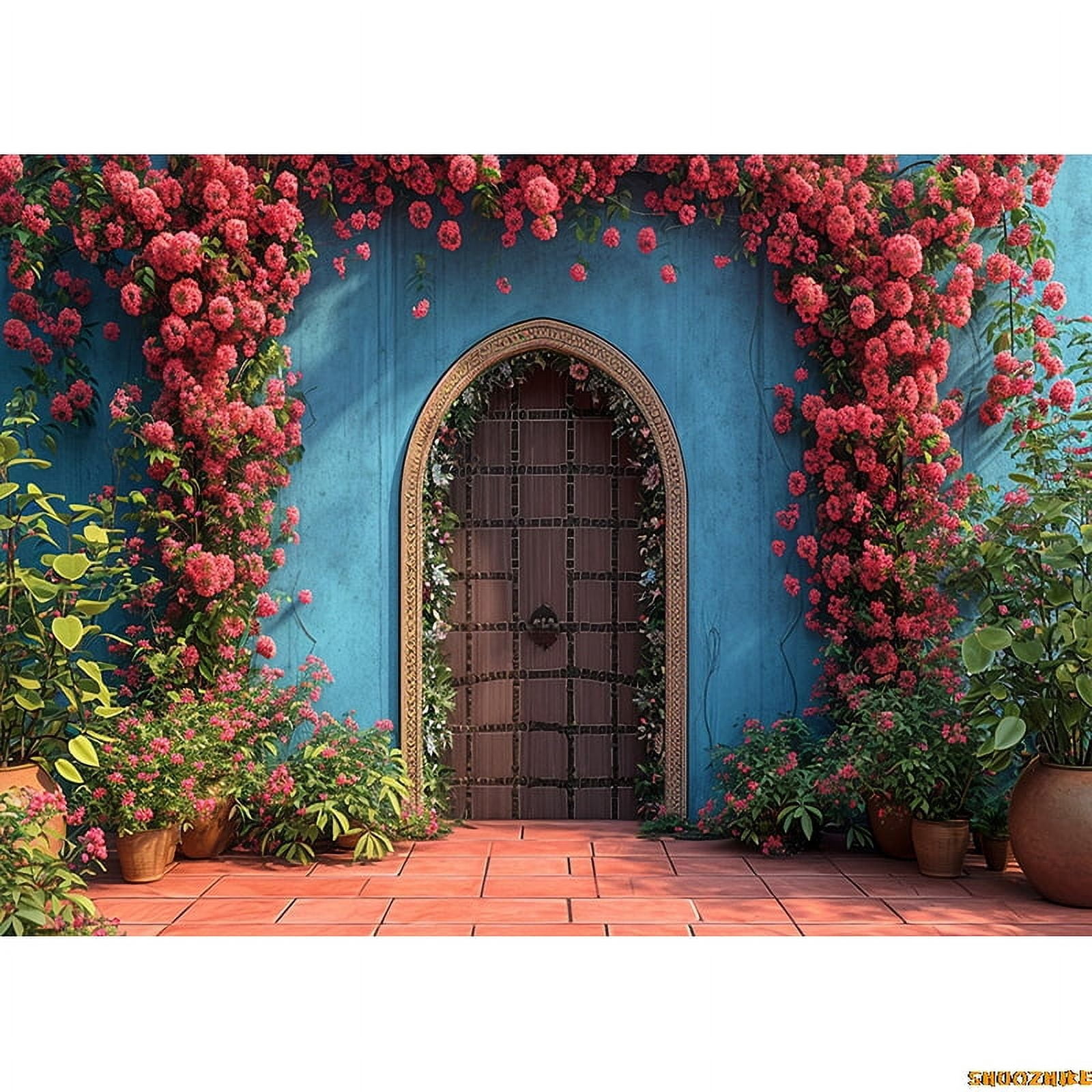 Multi Colors Pink Red Flowers Wall Photography Backdrops Valtine's Day ...