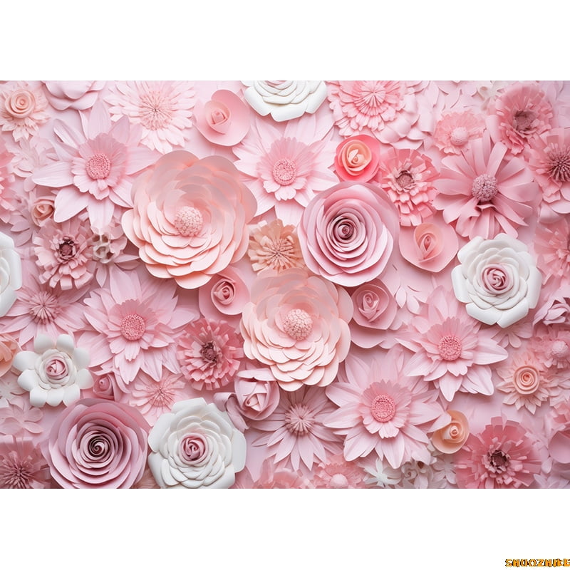 Multi Colors Pink Red Flowers Wall Photography Backdrops Valtine's Day ...