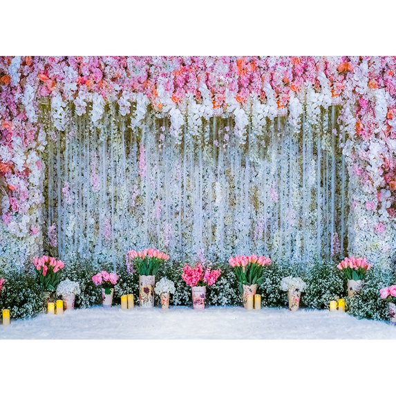 Multi Colors Red Flowers Wall Photography Backdrops Valentine's Day ...
