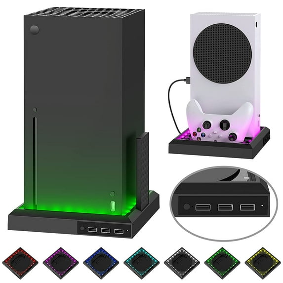 Multi-Colour LED Light-up Console Stand for Xbox Series X/S with 3 ...