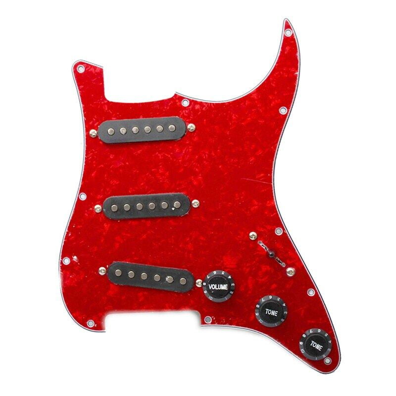 Multi Colour Pickguard Electric Guitar Pickguard and Black SSS Loaded ...