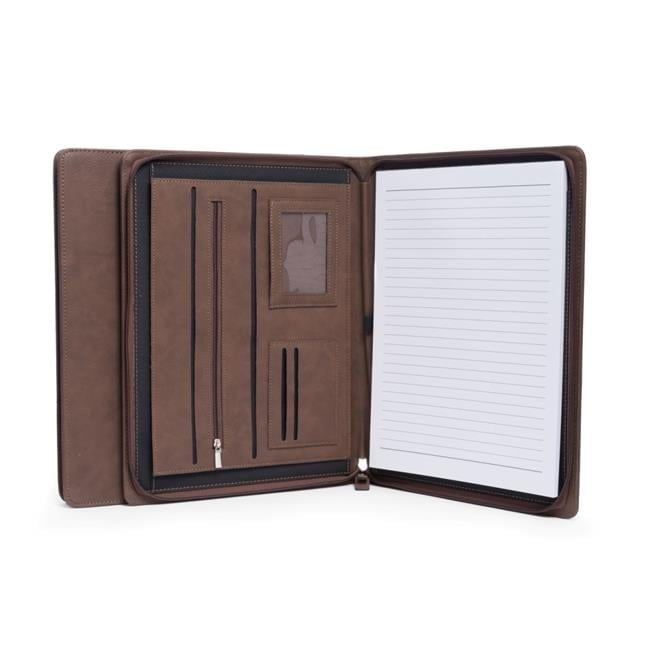 Multi Compartment Business Padfolio or Portfolio with Zipper Closure ...