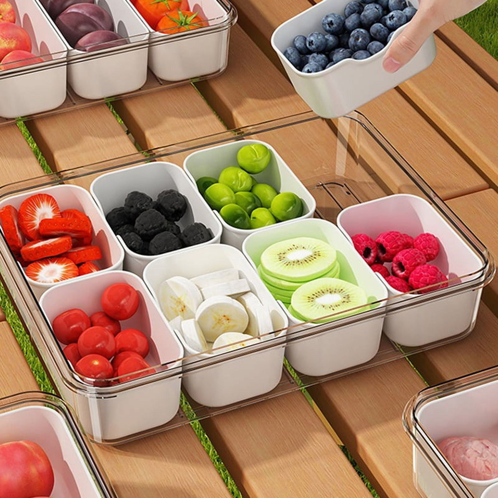 Multi-Compartment Food Storage Box Food Box Container Transparent ...