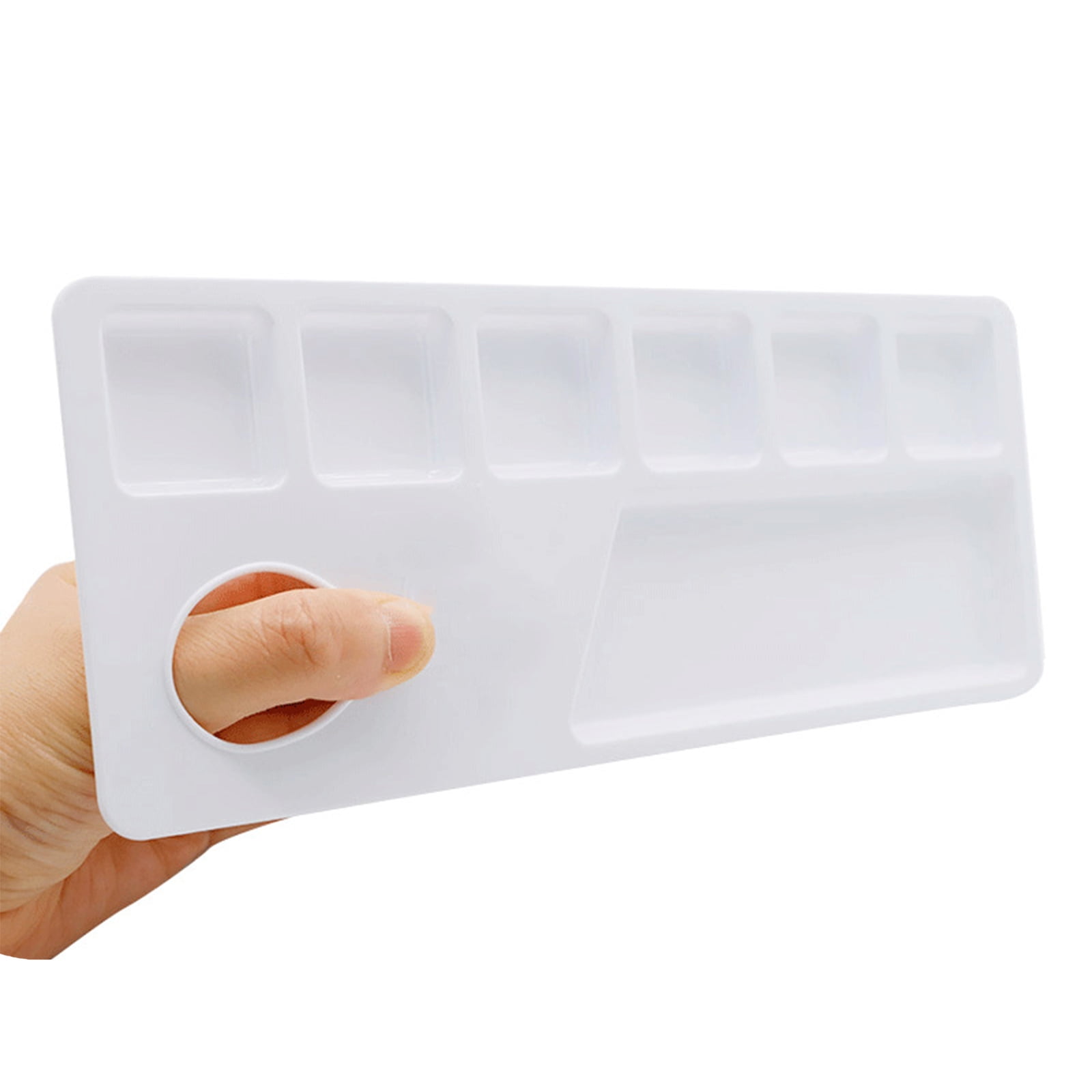 Multi Compartment Kids Painting Palette Flexible Plastic Paint Mixing ...