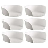 Multi-Compartment Kitchen Food Prep Tray | Open Design White Round ...