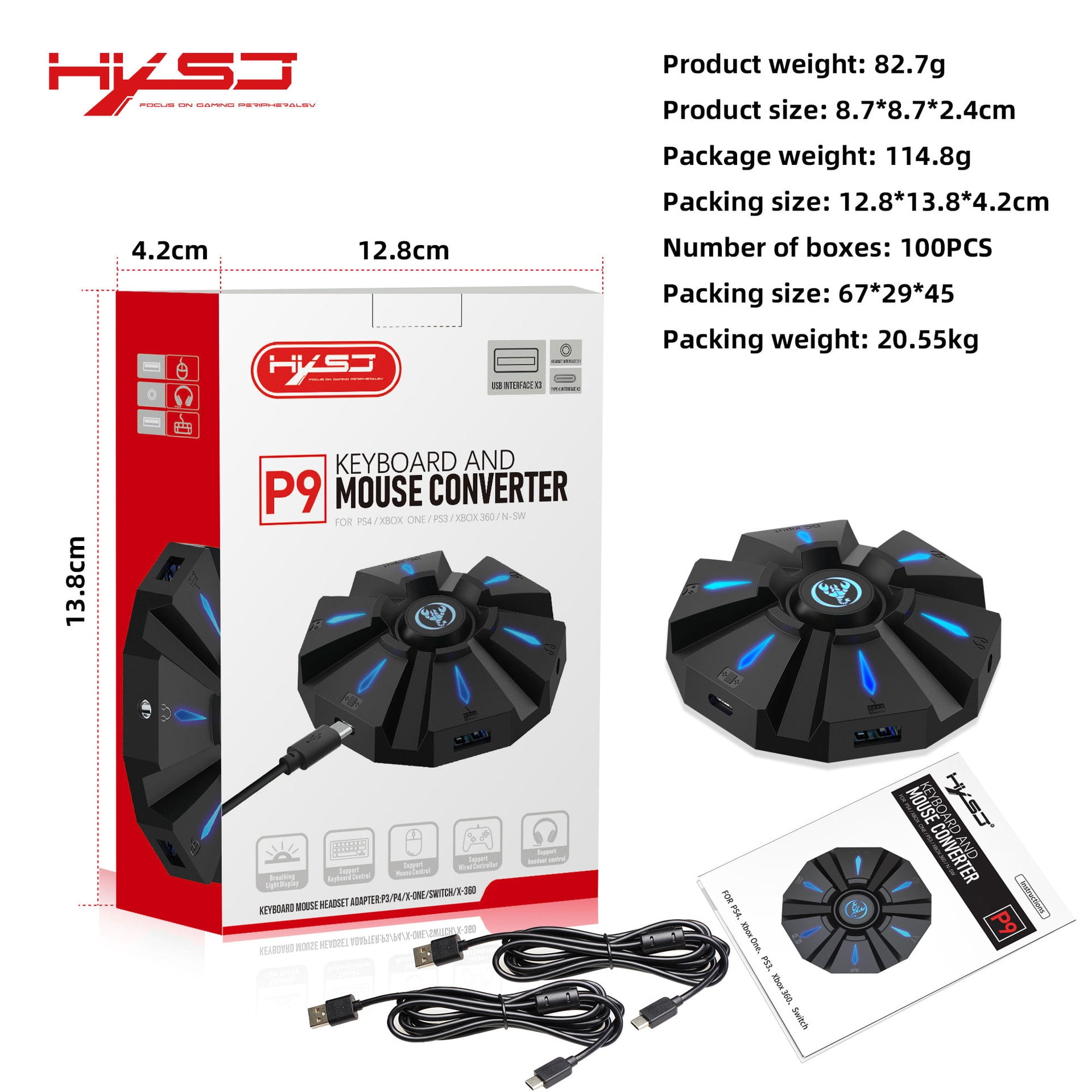 Multi-Console Keyboard & Mouse Adapter - Universal Gaming Converter for ...