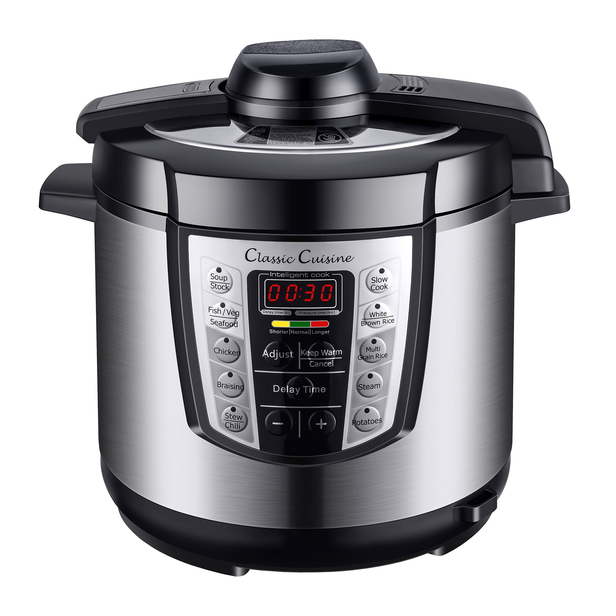Multi-Cooker 4-in-1 Pressure Cooker with 10 programmed settings and ...