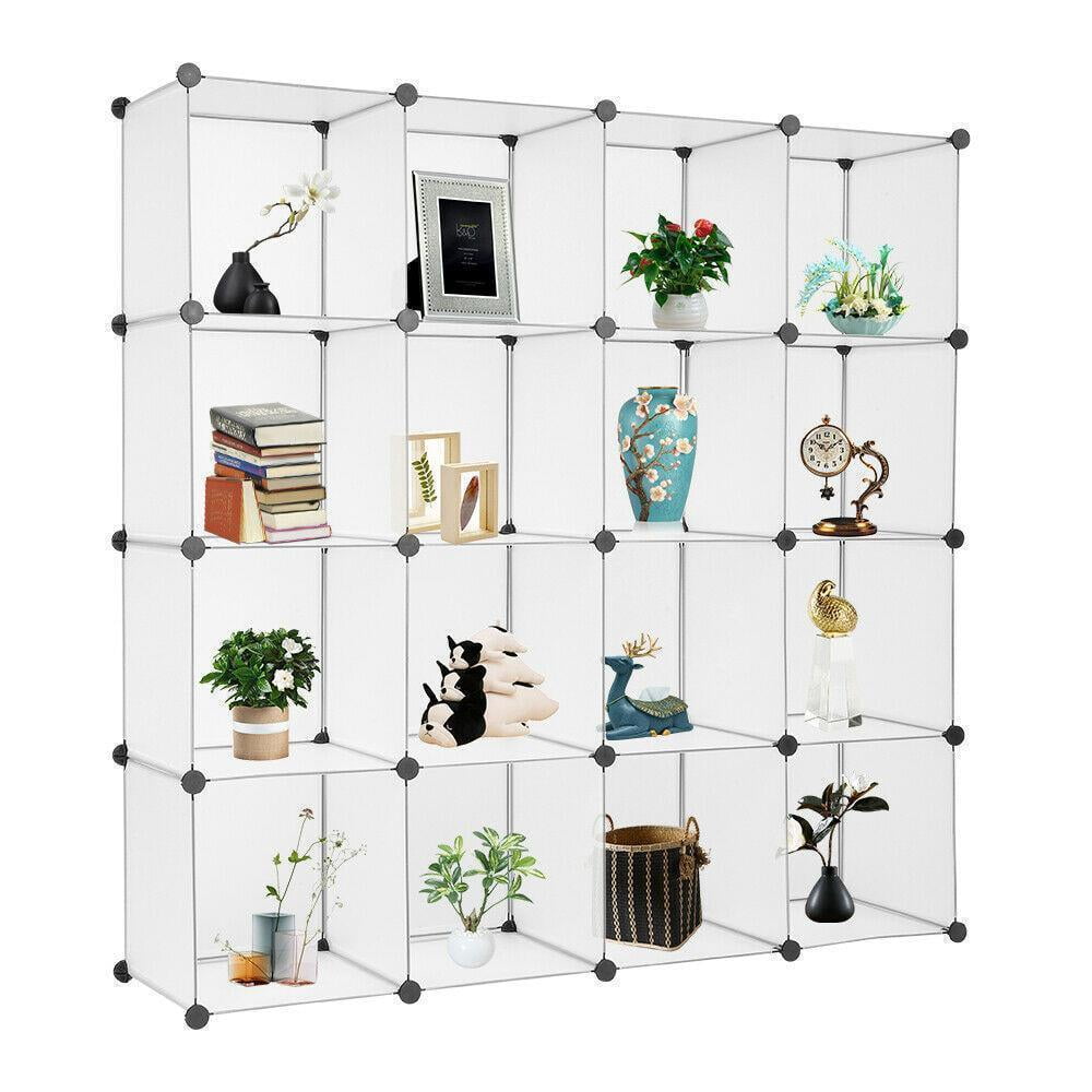 Multi-Cube Stackable Storage Organizer Shoes Clothes Shelving Rack ...