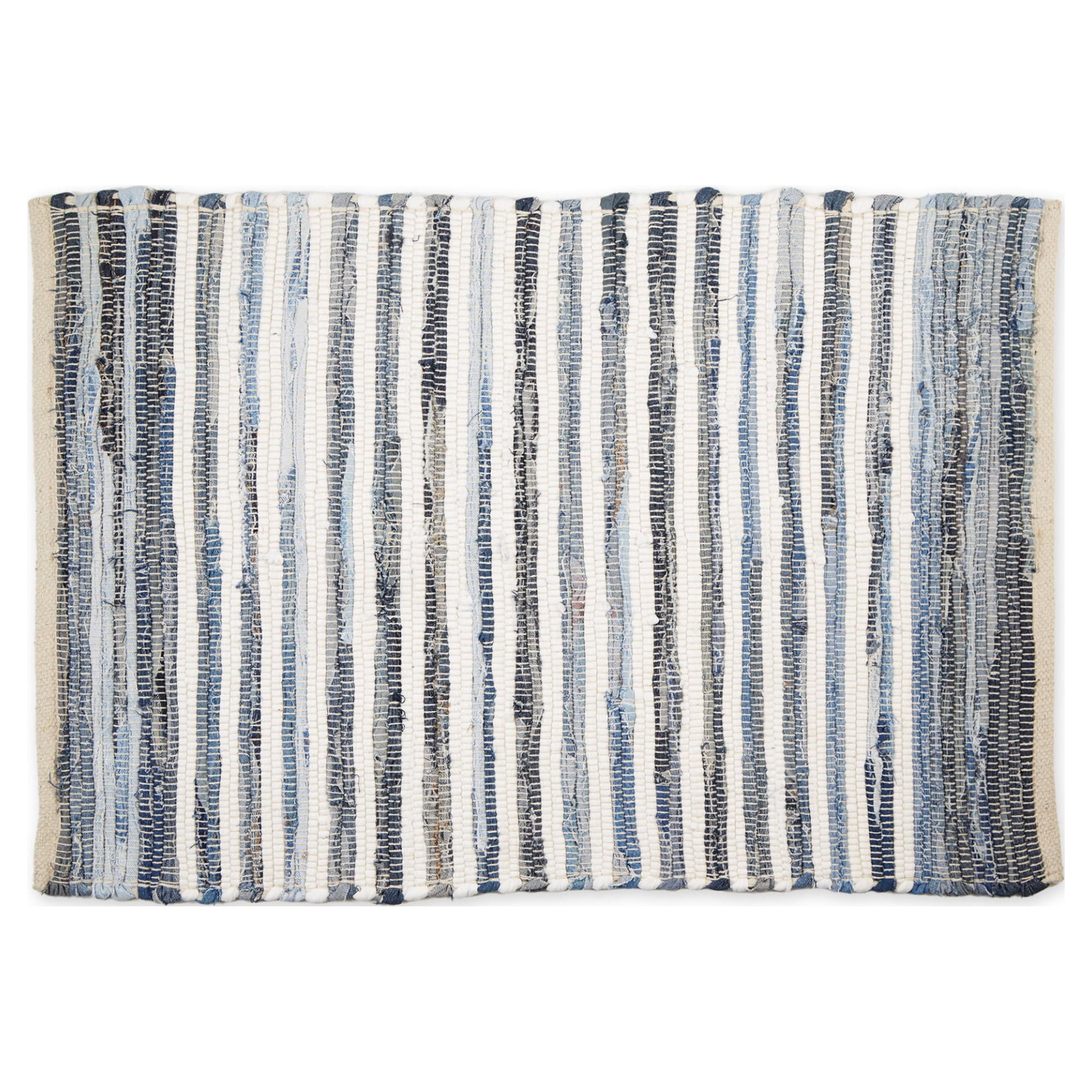 Multi Denim Rag Rug 2x3-ft - Walmart.com