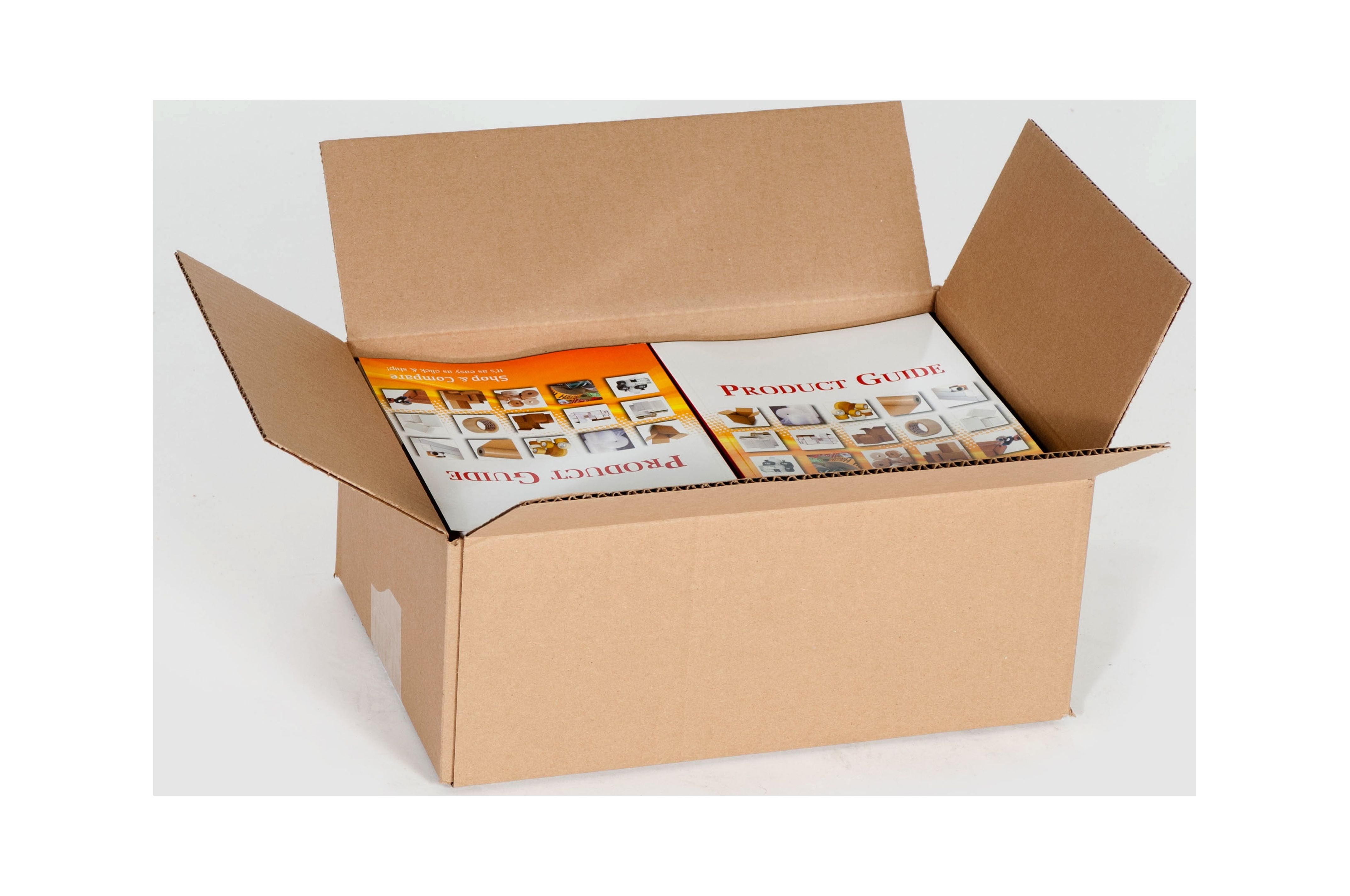 Multi-Depth Corrugated Cardboard Shipping Boxes Kraft 14 x 8 x 6" ECT ...