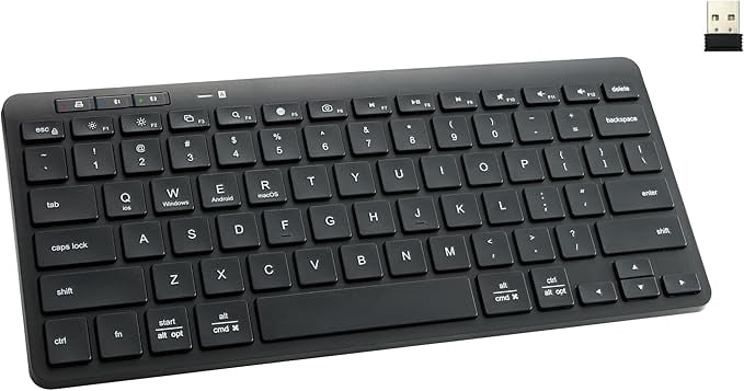 Multi-Device Bluetooth Keyboard Compact Slim Wireless Keyboards ...