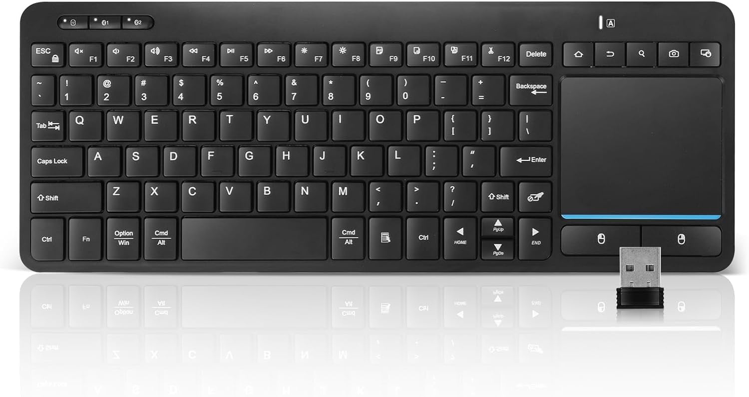 Multi-Device Wireless Bluetooth Keyboard with Touc ad-Wireless Keyboard ...