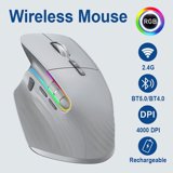Multi-Device Wireless Mouse Bluetooth 5.0 & 3.0 Mouse 2.4G Wireless ...